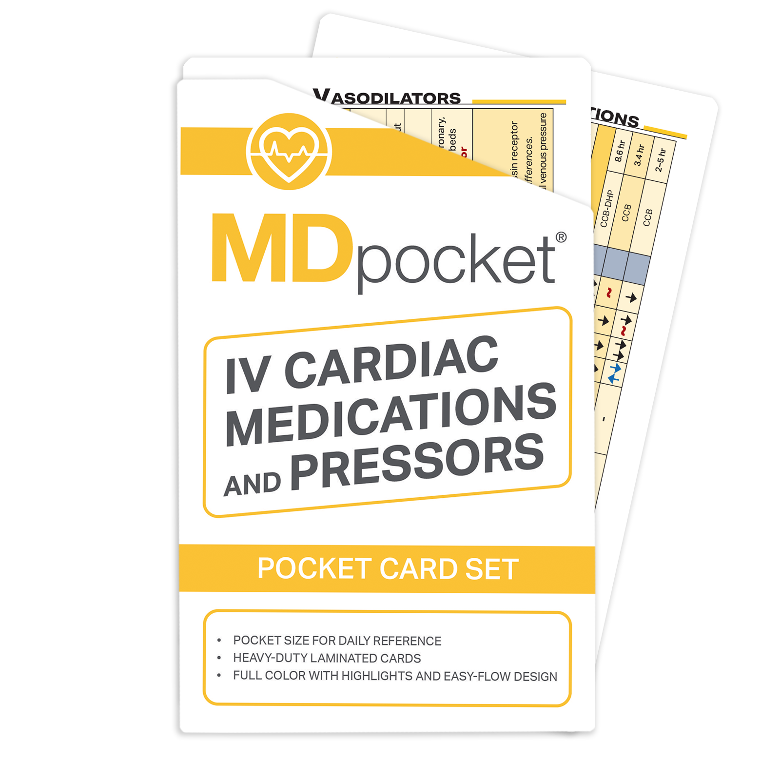Emt Reference Cards MDpocket Cardiac Meds Reference Card - Pressors ...
